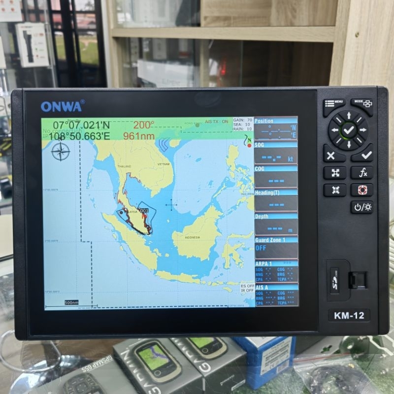 ONWA KM-12x GPS chartplotter 12- inch Multi-function chartplotters with Radar Display and ...