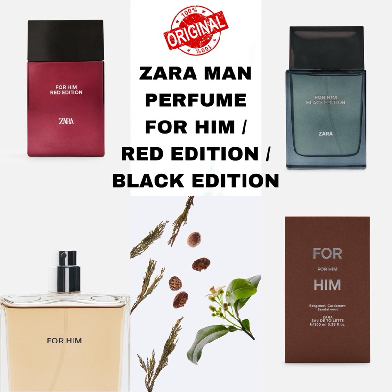 [ORIGINAL] ZARA MAN PERFUME FOR HIM / FOR HIM BLACK EDITION (EDP ...