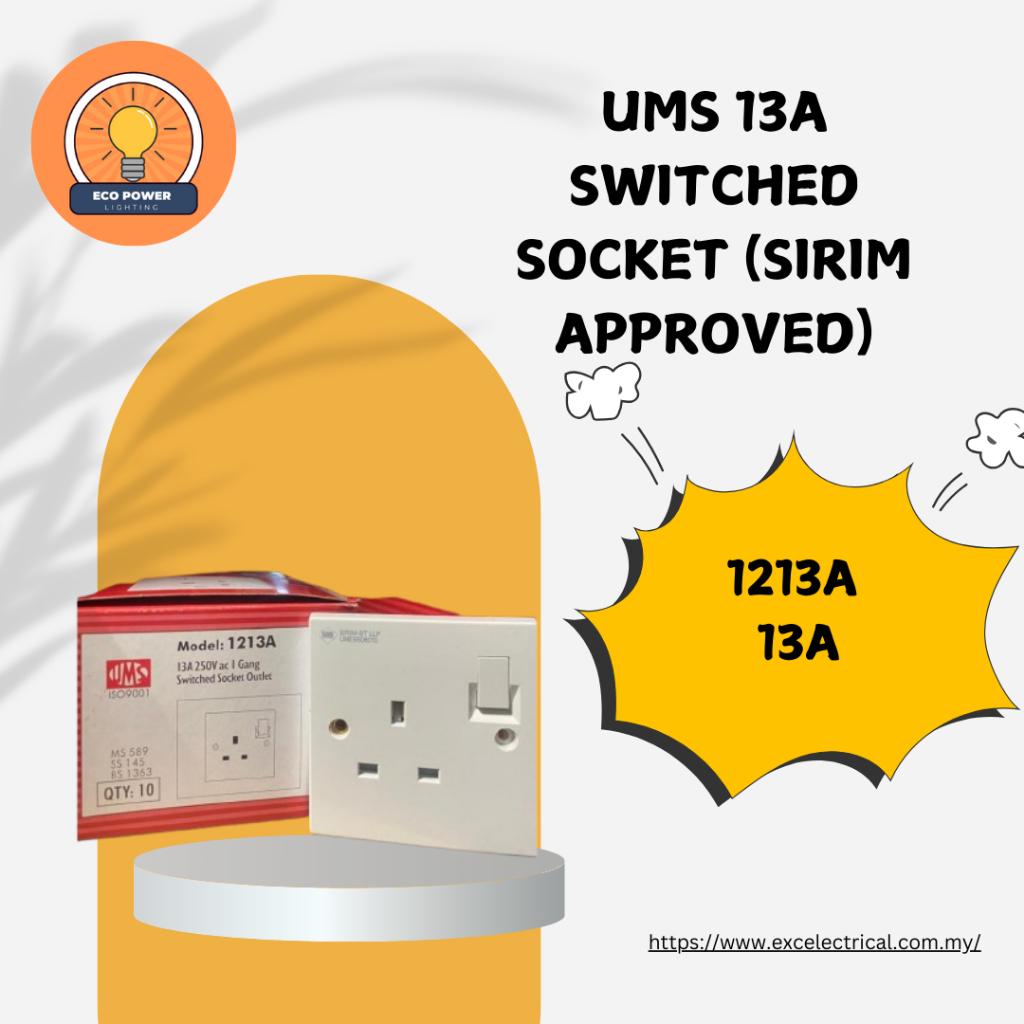 UMS 1213A 13A SWITCHED SOCKET (SIRIM APPROVED) | Shopee Malaysia