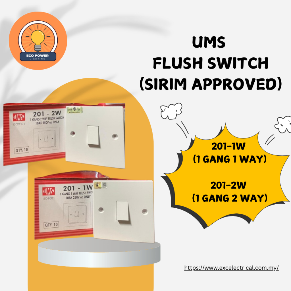 UMS 201-1W 1G 1W / 201-1W 1G 2W MODULAR SWITCH (OLD) | Shopee Malaysia