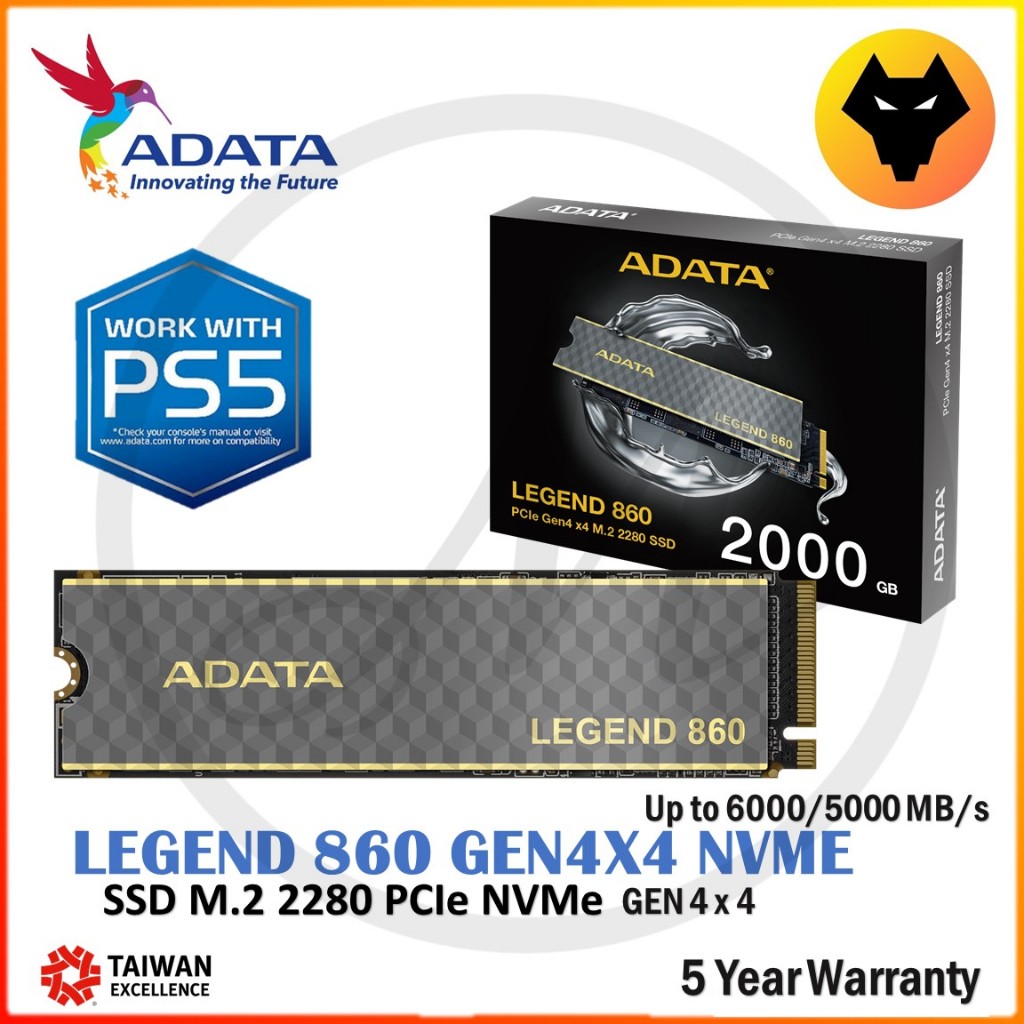ADATA SSD M.2 Gen4 LEGEND 860 NVMe PCIe Gen 4x4 M.2 2280 SSD 500GB ...