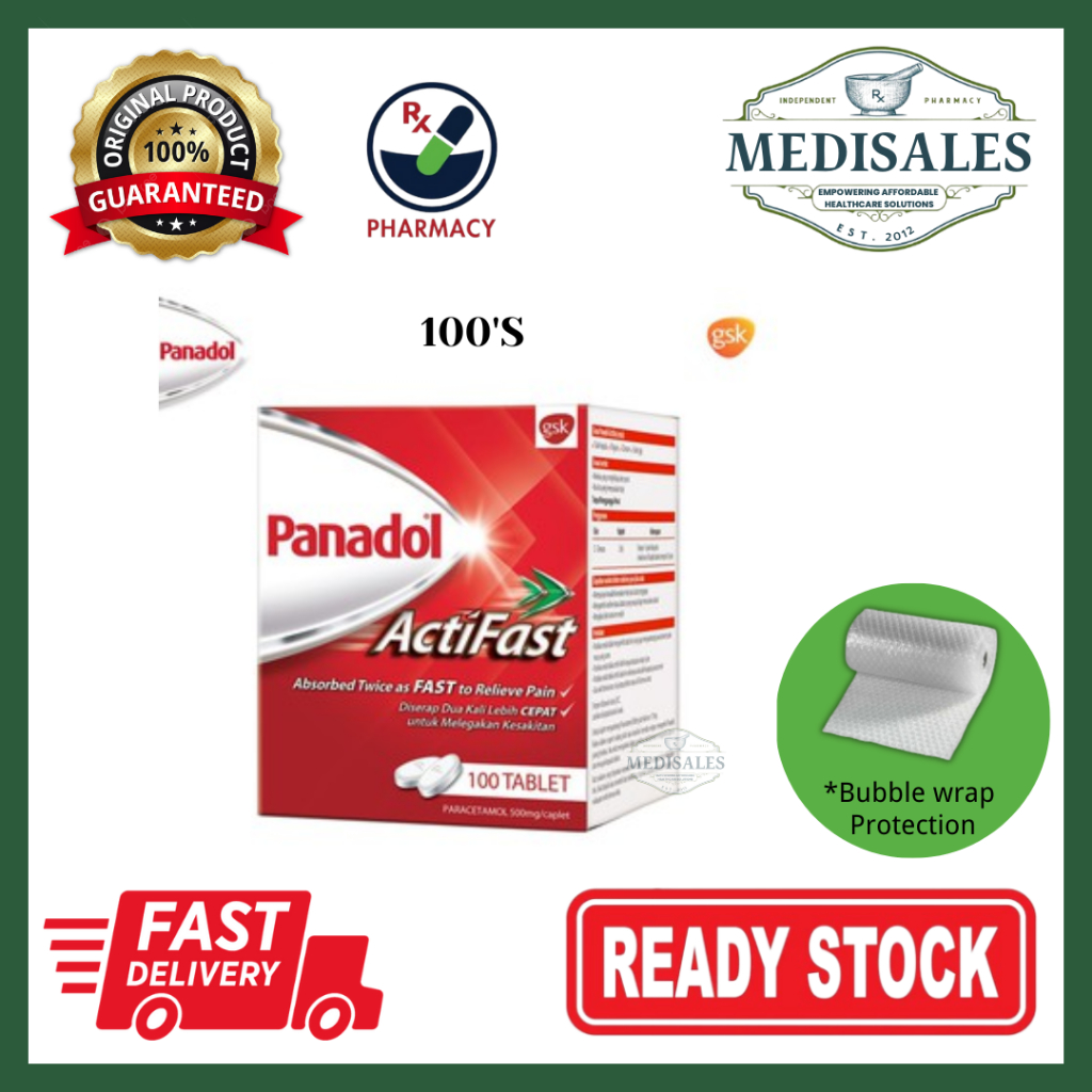 (1 BOX) PANADOL ACTIFAST 500MG X 100'S (EXP 04/2027) | Shopee Malaysia