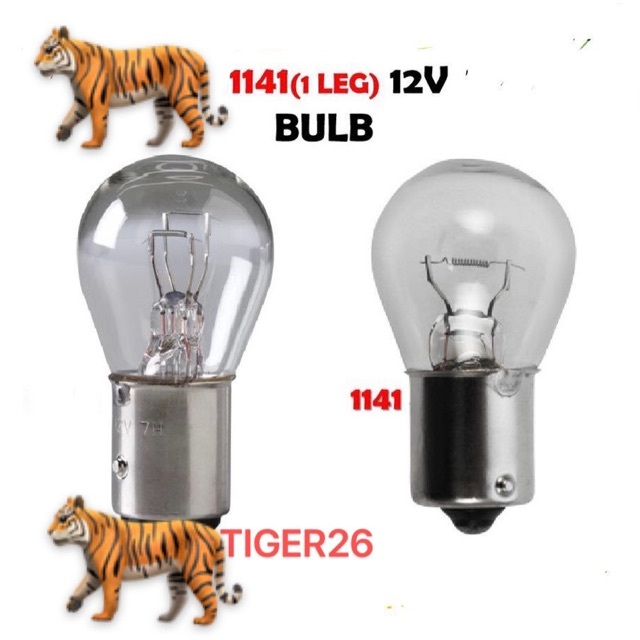 2Pcs 12V 21W S25 BA15S 1141 Single 1 Leg White Halogen Bulb Car Reverse ...