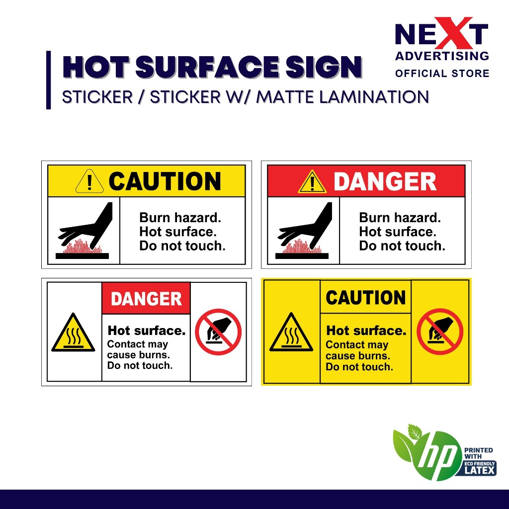 Caution Hot Surface Sticker Sign | Shopee Malaysia