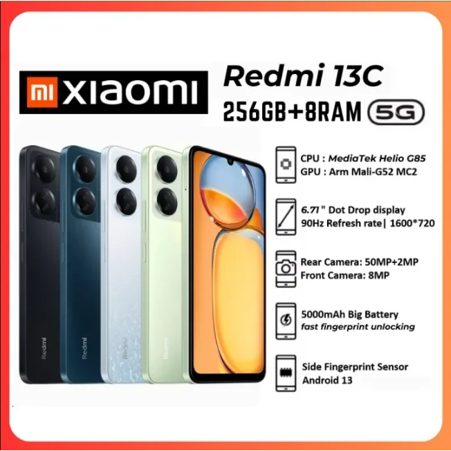 xiaomi redmi 13C (8GB+256GB) 6.74" l 50MP AI Camera | 5000mAh Battery | Shopee Malaysia
