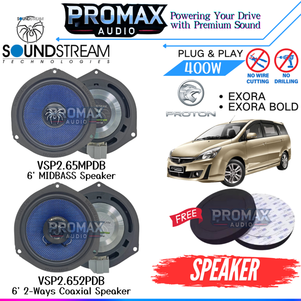 PROTON EXORA CPS / EXORA BOLD | SOUNDSTREAM VSP2 Blue Series 400W Plug ...