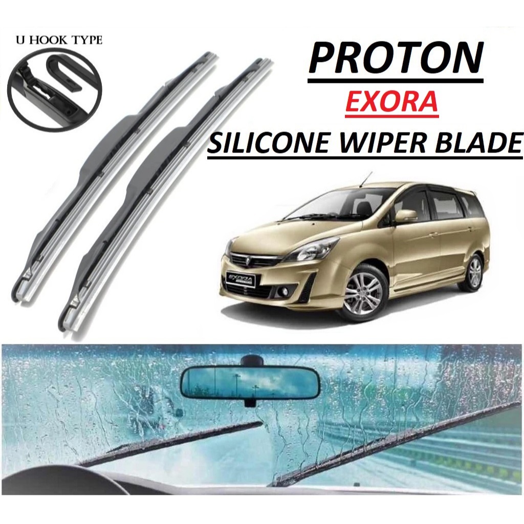 PROTON EXORA CAR SILICONE WIPER 1PAIRS(2PCS) Japan Mugen Silicone Wiper MG16"+24" Kereta ...