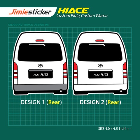 Sticker Van Toyota Hiace, Sticker Van, Custom Sticker, Vinyl Cutting ...