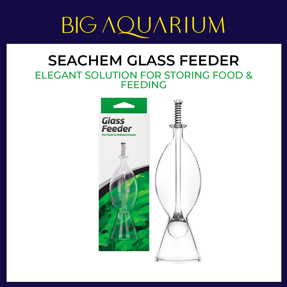 [ EXCLUSIVE ] Seachem Glass Feeder - Elegant tool to store, display, and dispense fish food ...
