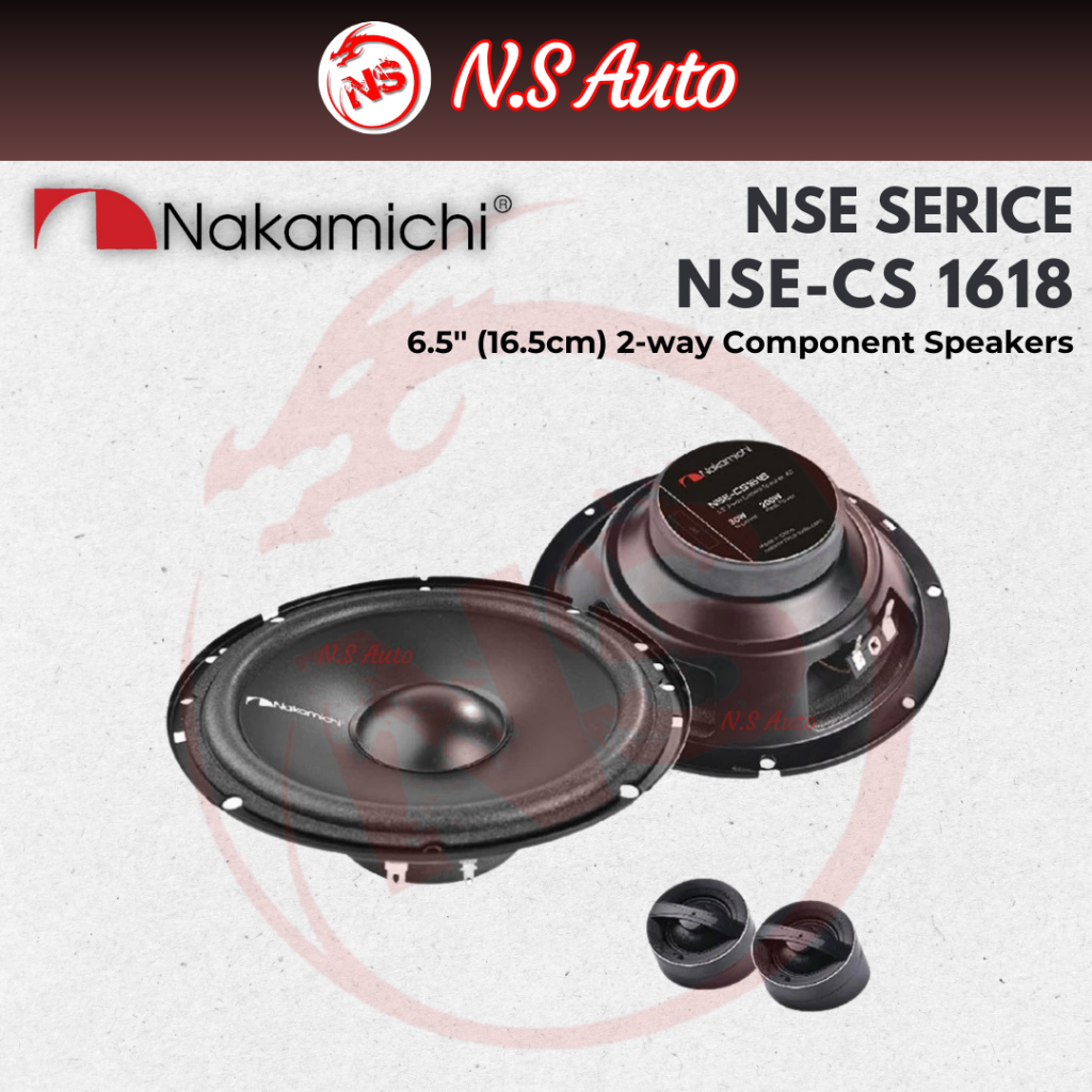 Nakamichi NSE-CS1618 (200W) 6.5" 2-Way Component Speaker NSE CS 1618 Car Speaker Speaker Kereta ...