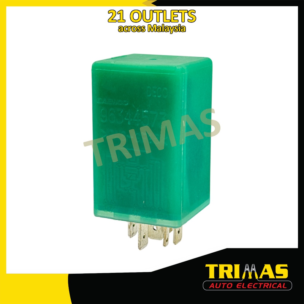6 Pin 12V Daewoo Chevrolet Rear Fog Lamp Light Relay Green 96344573 ...