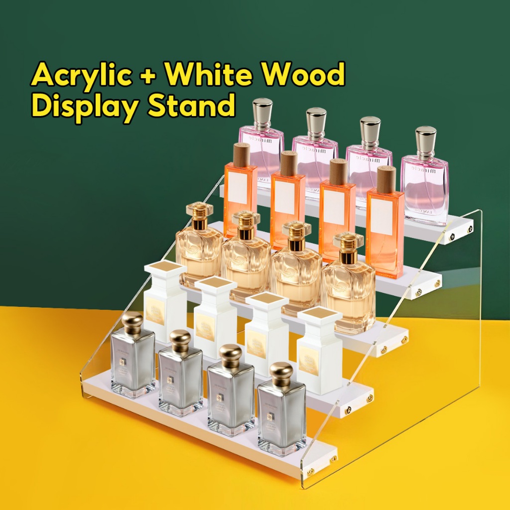 Figurine Acrylic Display Stand Perfume Display Rack Cosmetic Jewellery ...