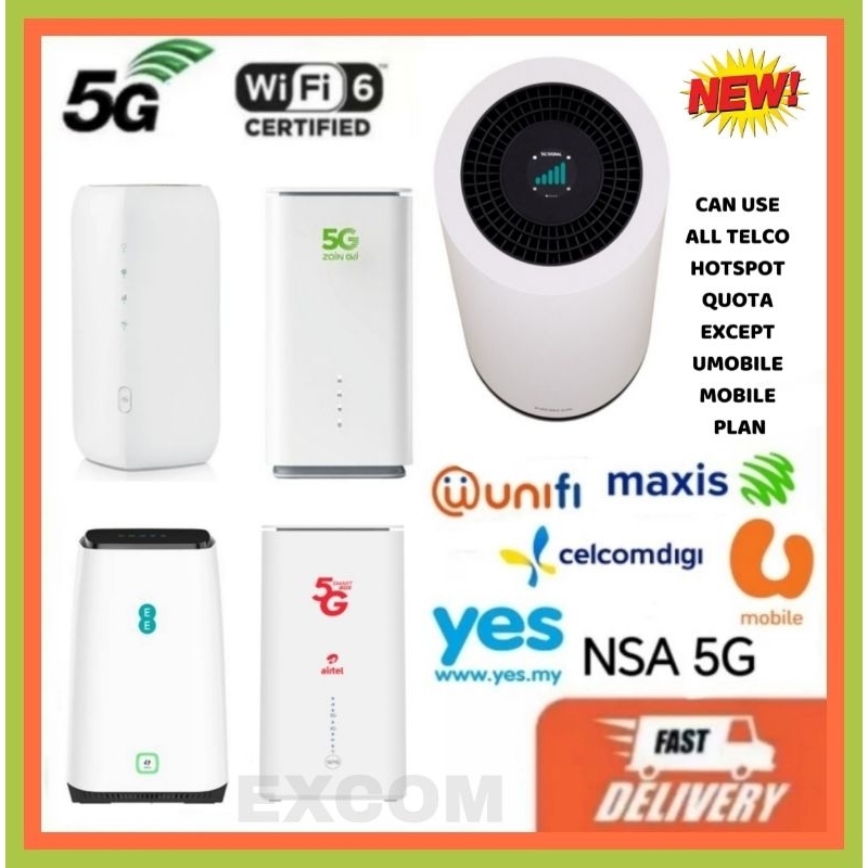 Nokia Fastmile 3 5G OPPO T1A Nr5103 EE / 3UK Network Dual band Wifi 6 ...