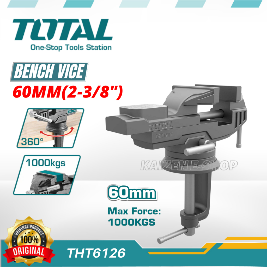 TOTAL THT6126 BENCH VICE | Pengapit Meja Naib Bangku Kecil | Shopee ...