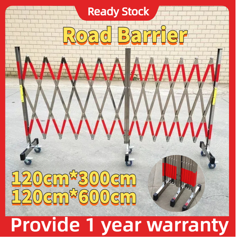 Road Barrier 3M 6M Stainless Steel Expandable Barrier Gate Safety Fence ...