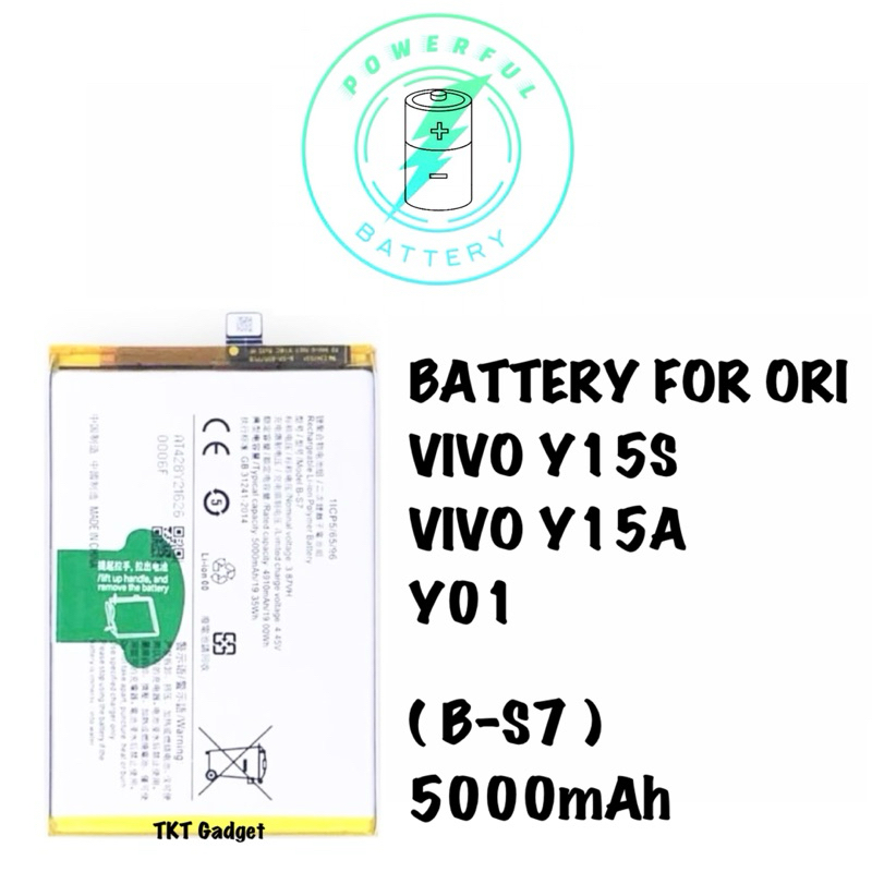 COMPATIBLE BATTERY FOR ORI VIVO Y15s / Y15a / Y01 (B-S7) 5000mAh ...