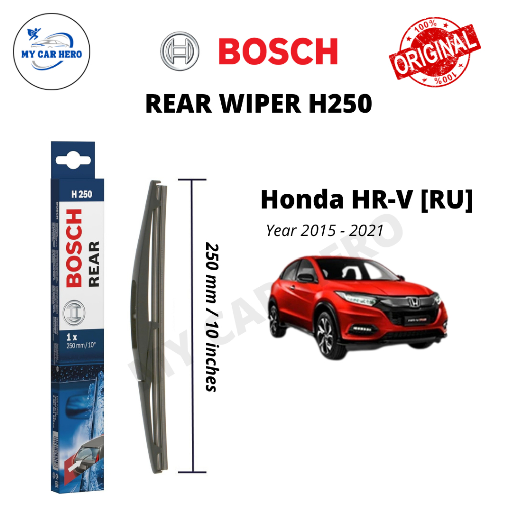 BOSCH Rear Wiper H250 for Honda HR-V HRV [RU T7A] (2015-2021) Wiper ...