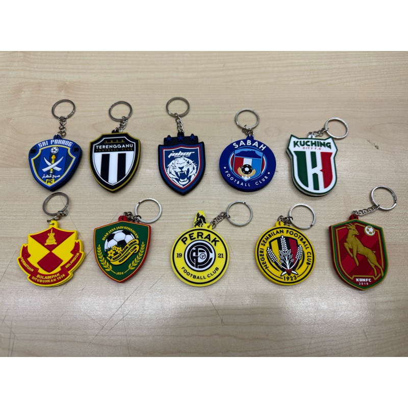Keychain getah rubber key chain liga bola pahang terengganu johor jdt ...