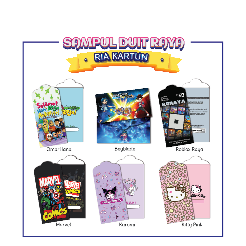 Sampul Duit Raya Money Packet CNY Angpow Kuromi superman Roblox ...