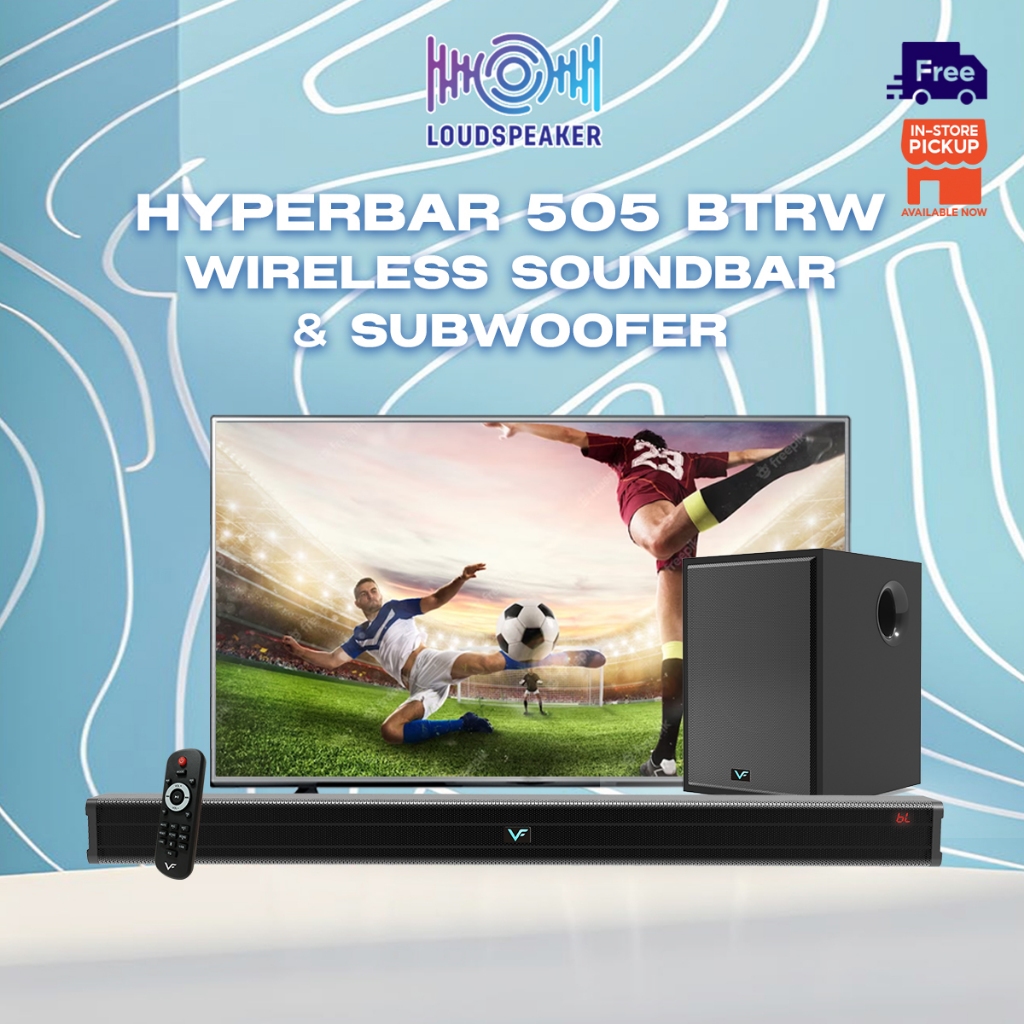 Vinnfier VF Hyperbar 505 BTRW 2024 Wireless Soundbar Wireless Subwoofer ...
