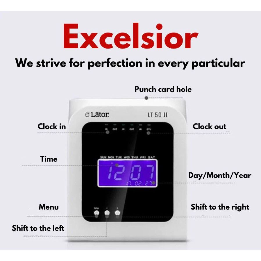 Lator Time Recorder Punch Card Machine Analog Display LT50II | Shopee ...
