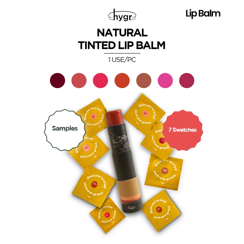 hygr Natural Tinted Lip Balm 2% Hyaluronic Acid Sample | Shopee Malaysia