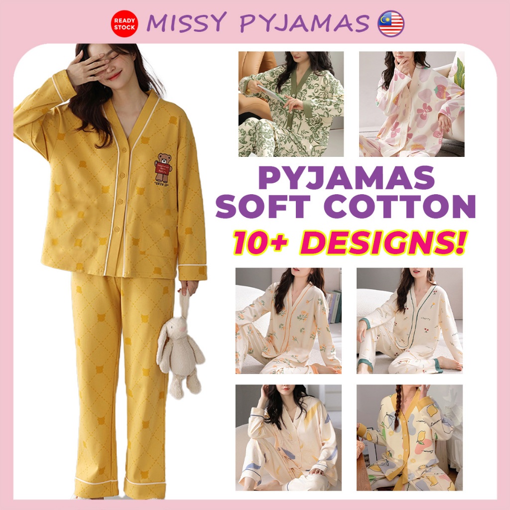 Missy Pyjamas Pyjamas Women Long Sleeve Floral Print Pajama Sleepwear ...