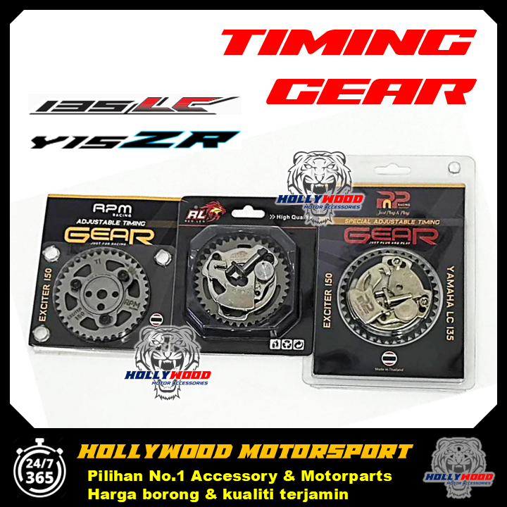 TIMING GEAR LC135 Y15 FZ150i RACING RED LEO ADJUSTABLE KHUSUS BLOCK ...