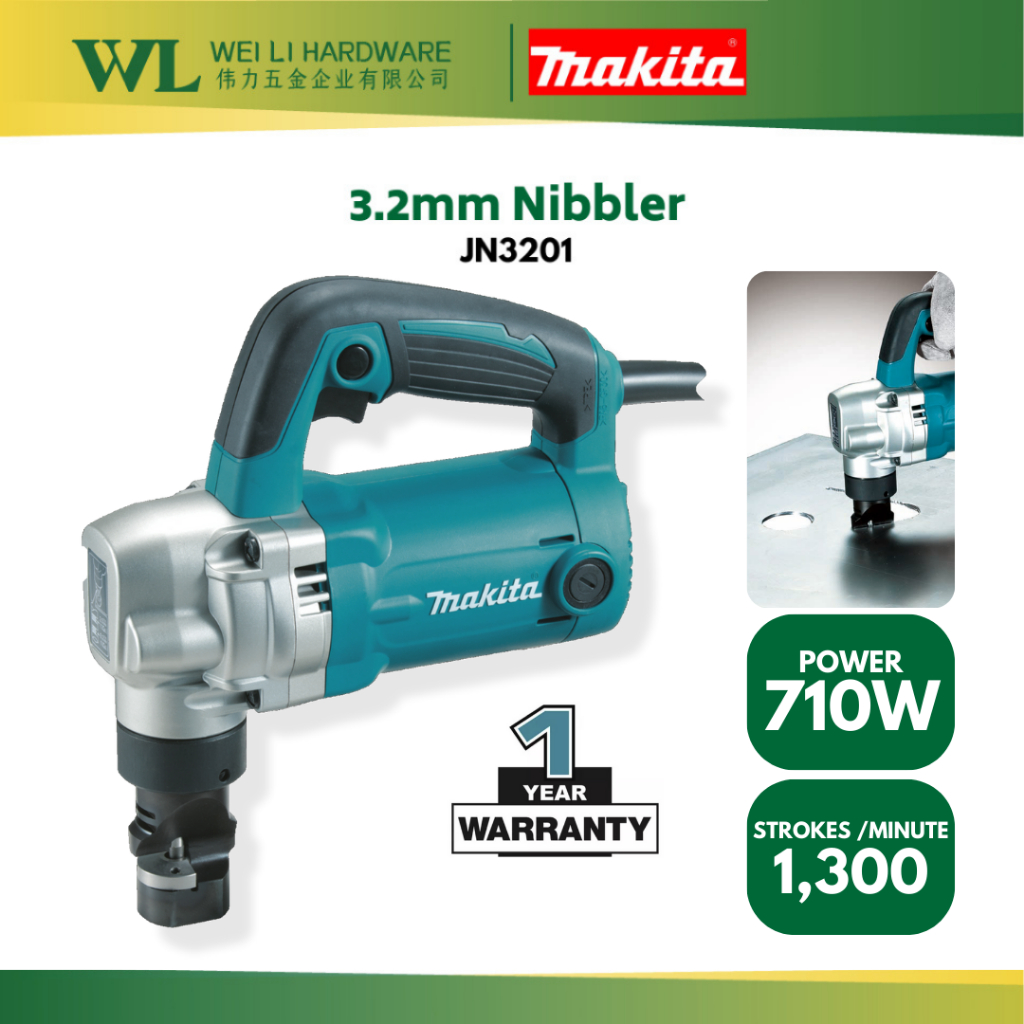 MAKITA Original JN320 3.2mm Nibbler Cutter 710W (1Year Warranty) / Sheet Metal Cutter Machine ...
