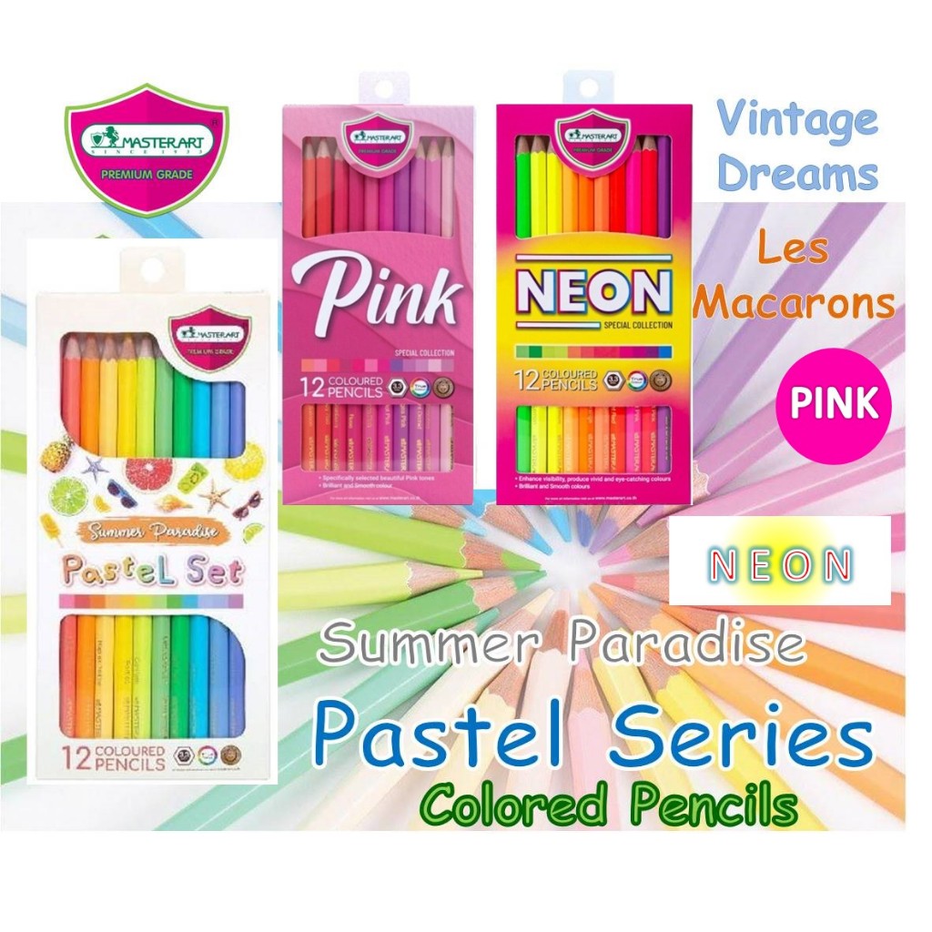 Masterart Color Pencils Pastel Set Colored Pencils (Summer Paradise ...