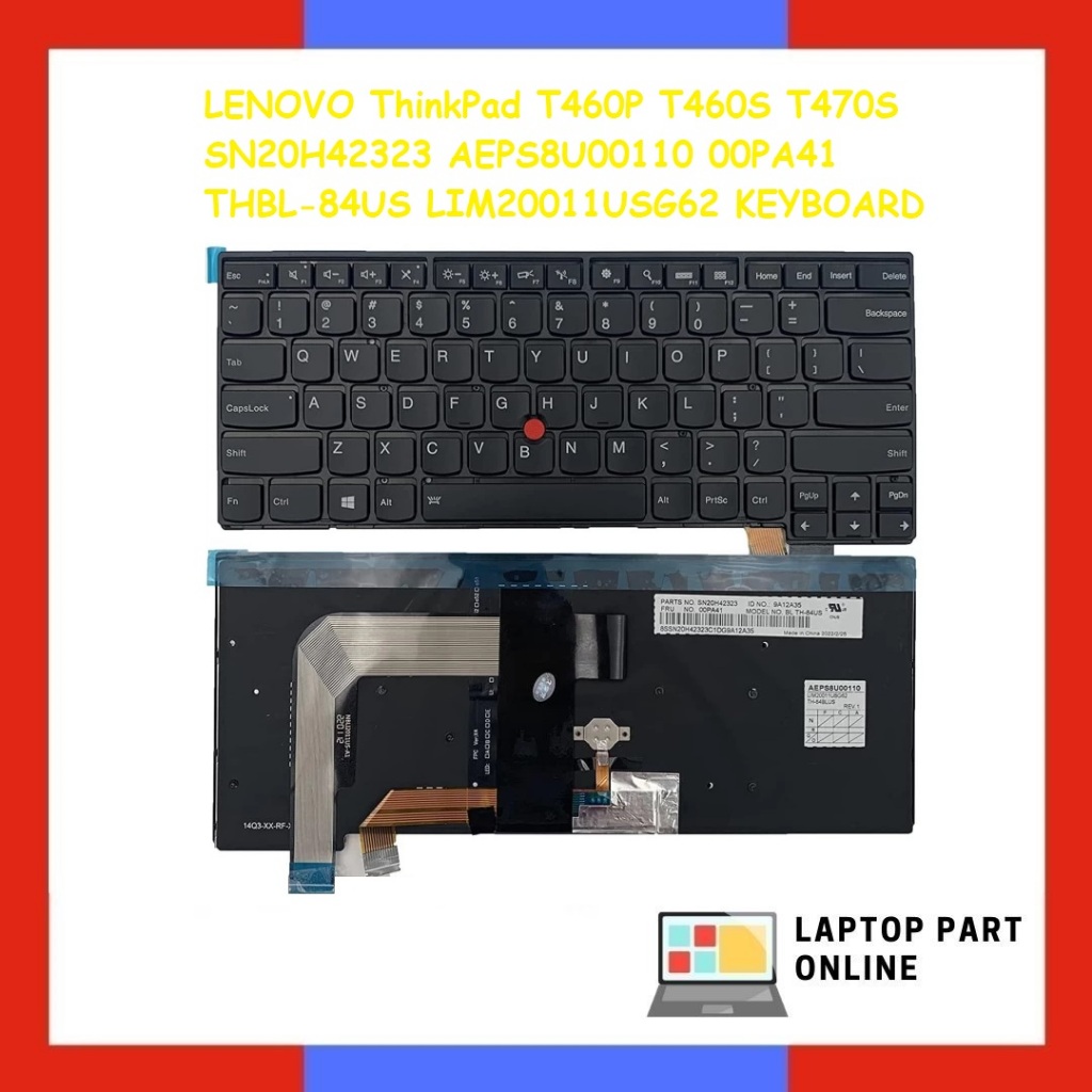 Keyboard LENOVO ThinkPad T460P T460S T470S SN20H42323 AEPS8U00110 ...