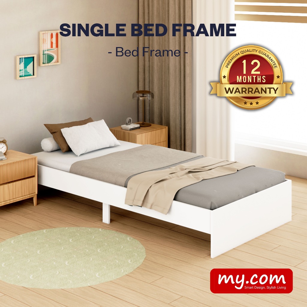 Rangka Katil/Wooden Single Bed Frame my.com/Katil Single Kayu/Bedroom ...