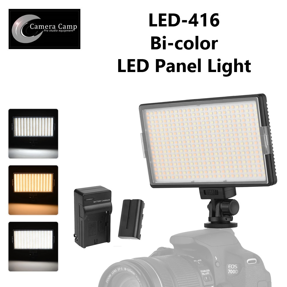 LED-416 LED 416 Bi Color LED Panel Light Slim and Portable Use | Shopee ...