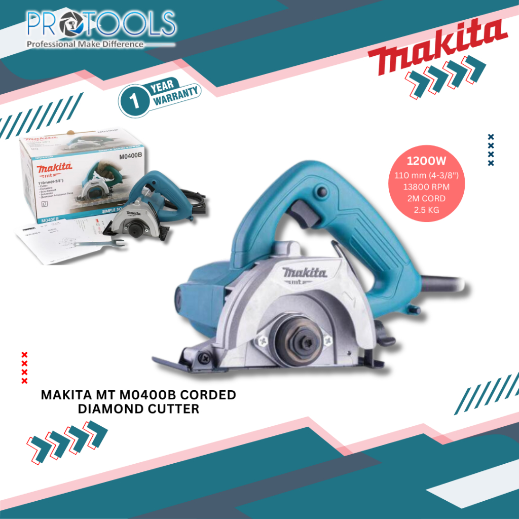 MAKITA MT M0400B (M0400G) CUTTER 4-3/8" 1200W COMBO WITH DIAMOND DISC ...