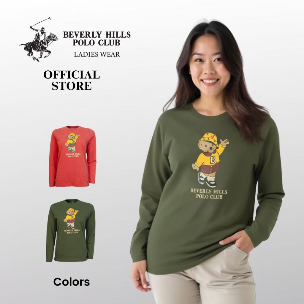 BHPC Women Polo Long Sleeve Shirt Bear Collection | Shopee Malaysia