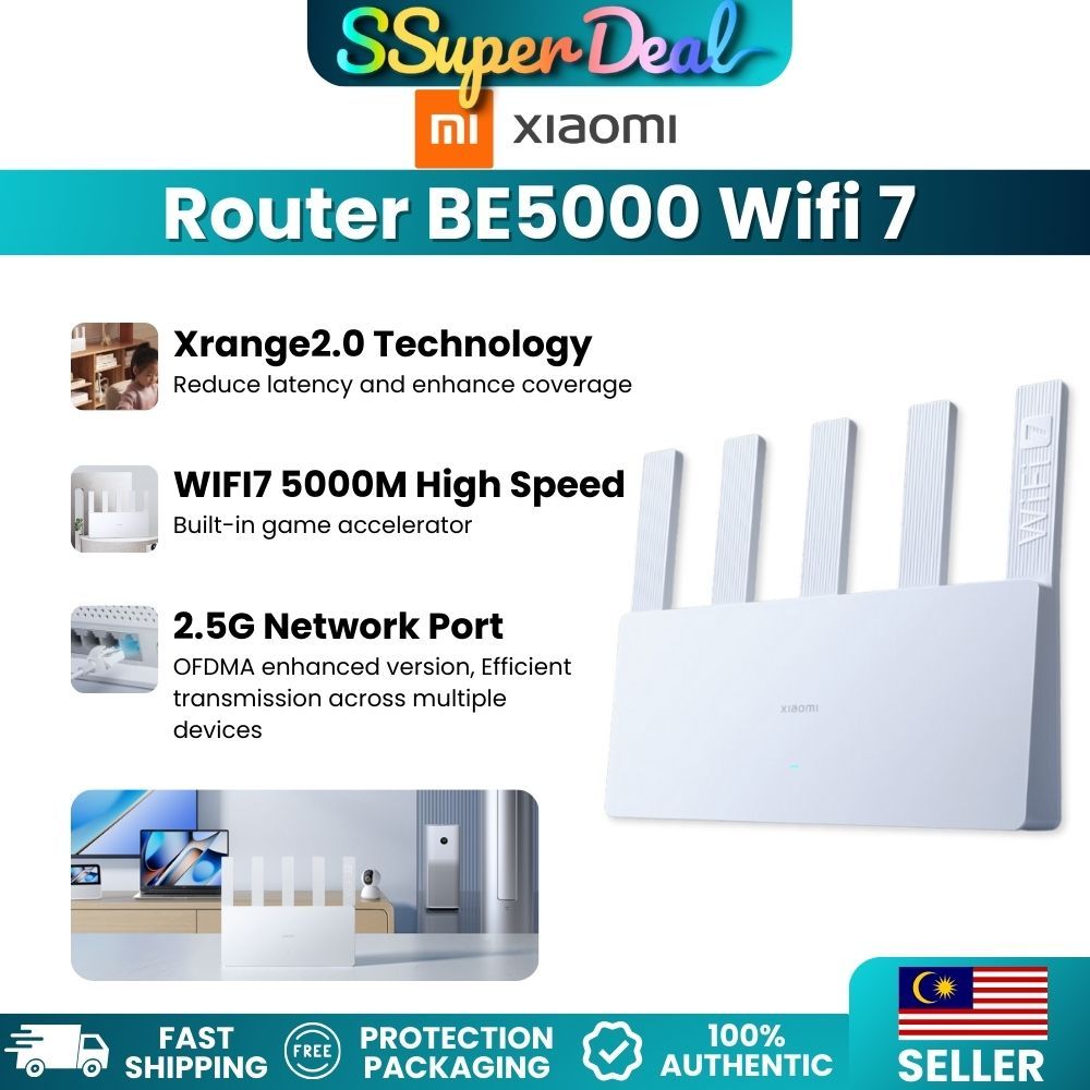 CN | Xiaomi Router BE5000 Wifi 7 MLO Dual-Band 2.5G Network Port Xrange ...