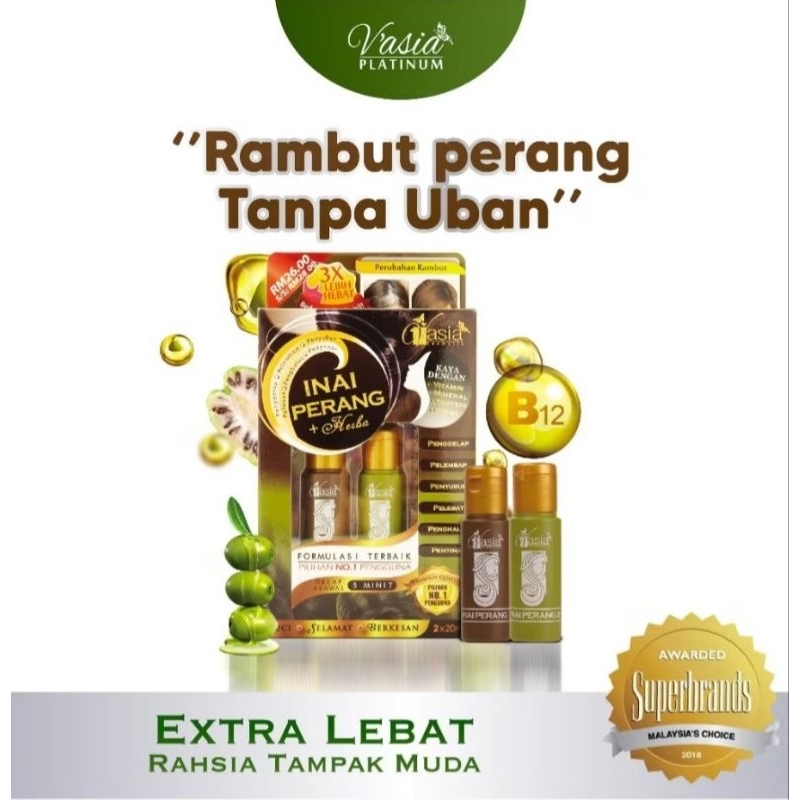 Vasia Inai Rambut perang Extra original | Shopee Malaysia