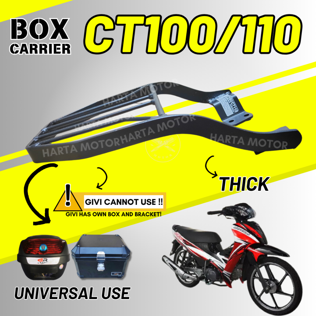 MODENAS CT100 CT110 REAR BOX MONORACK BOX CARRIER BRACKET KAKI TABAK ...