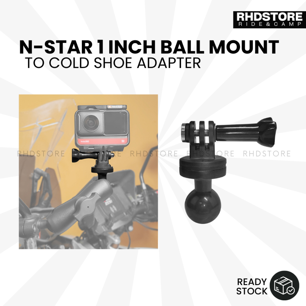 N-Star Universal Cold Shoe Adapter Ball Mount RSX RS Y16 Y15 Gopro ...
