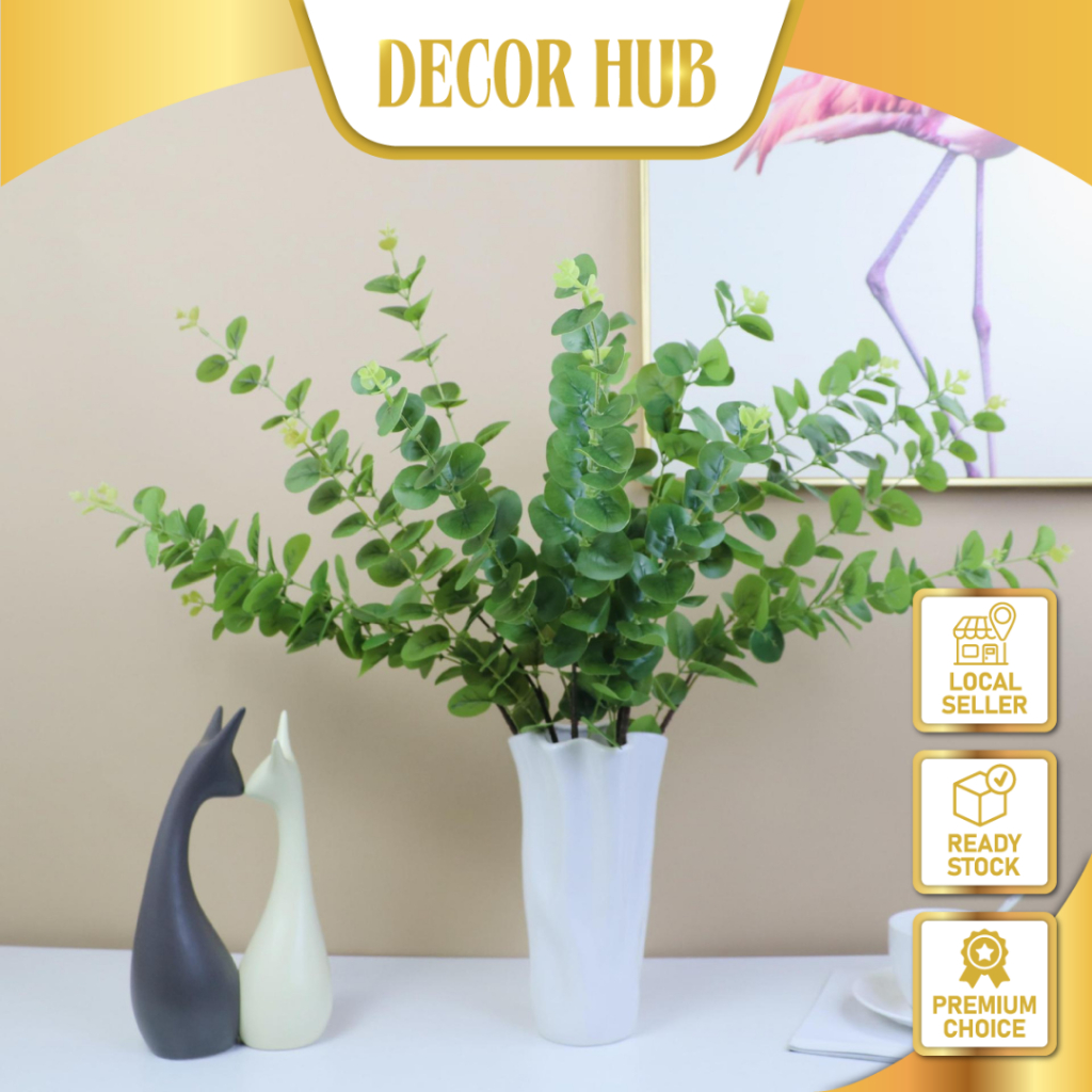 Decor Hub 85cm Eucalyptus Artificial Leaf Daun Hiasan Daun Palsu ...