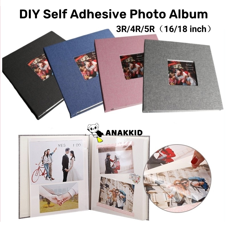 【Ship in 24h】DIY Self Adhesive Photo Album 16 18 Inch 40 Pages Large Capacity Family Photobook ...