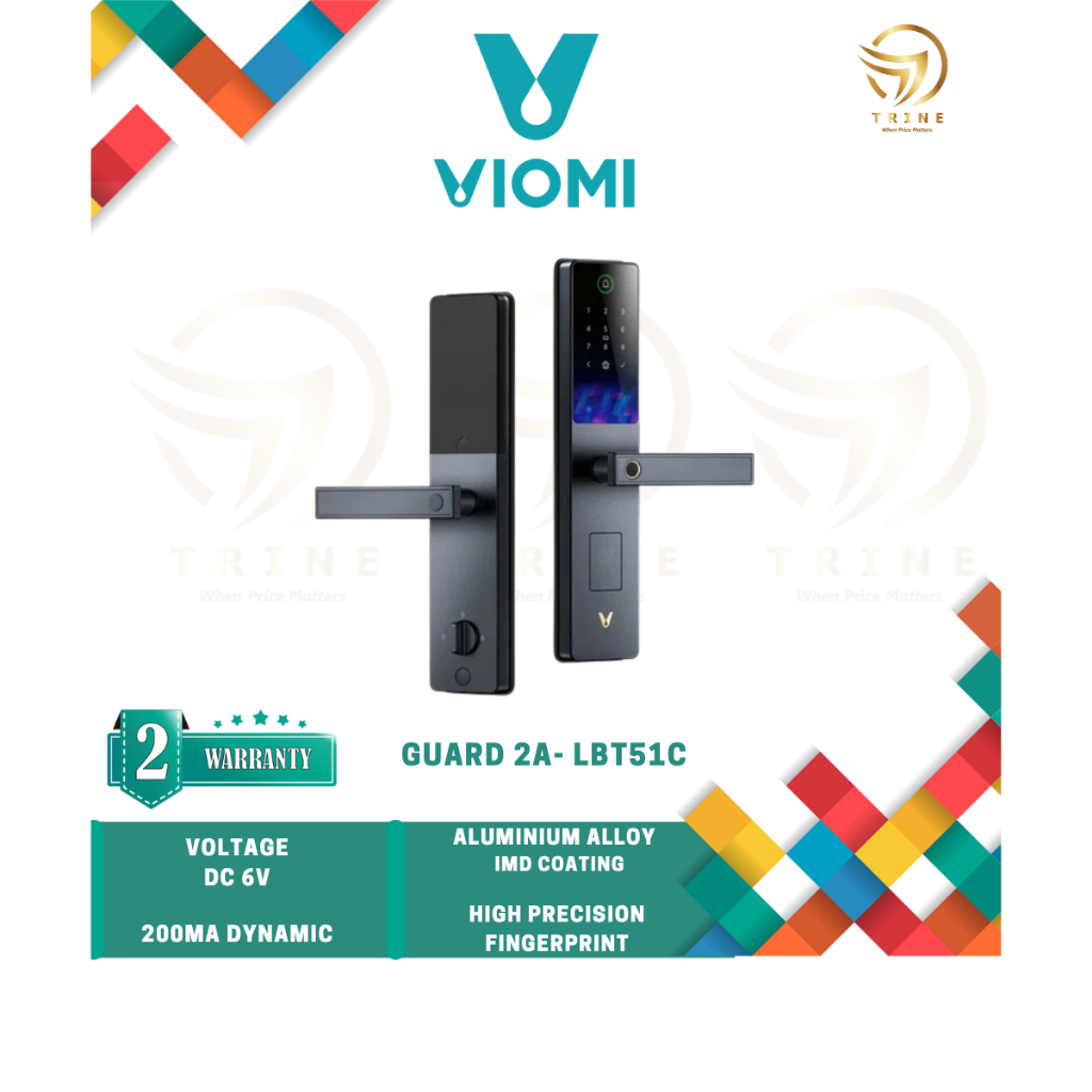 VIOMI SMART DOOR LOCK GUARD 2A- LBT51C - SMART SECURITY SEAMLESS ACCESS ...