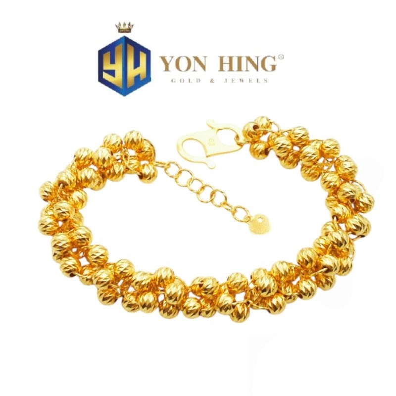Rantai Tangan Design Biji Anggur 21.02g Emas 916 Yon Hing | Shopee Malaysia