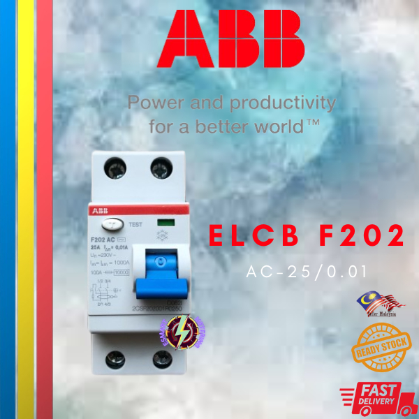 ABB ELCB F202 25 10MA [Ready Stock & Fast Delivery] | Shopee Malaysia