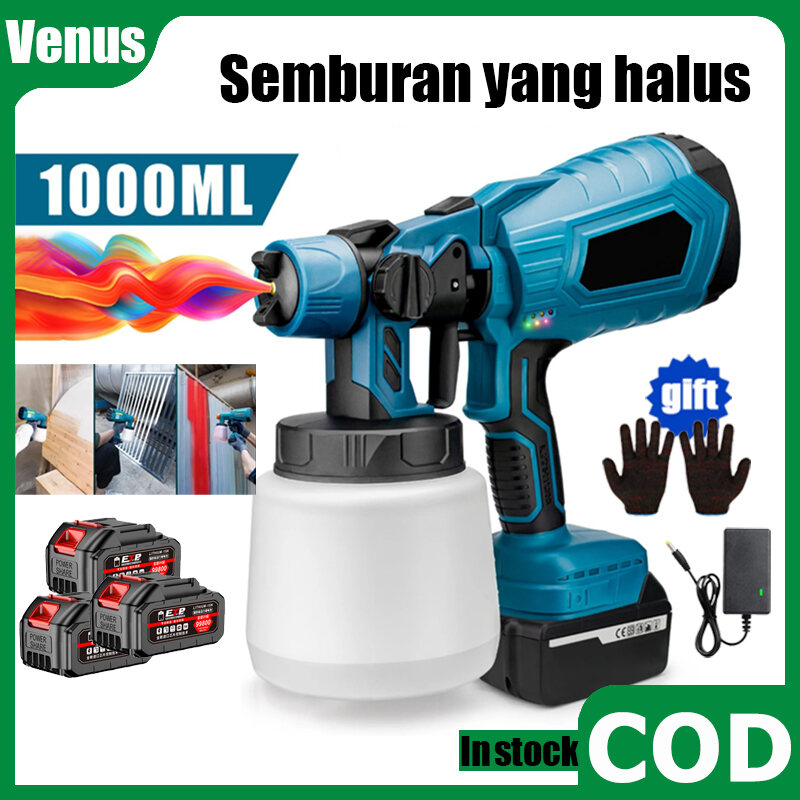 COD🔥Lowest🔥Venus 1888VF Cordless Electric Spray Gun Paint Sprayer 5500W ...