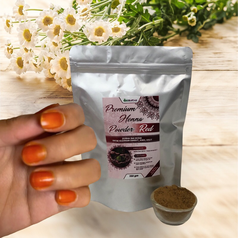 Serbuk Inai Henna Merah Rambut & Kuku / Natural Red Henna Powder ...