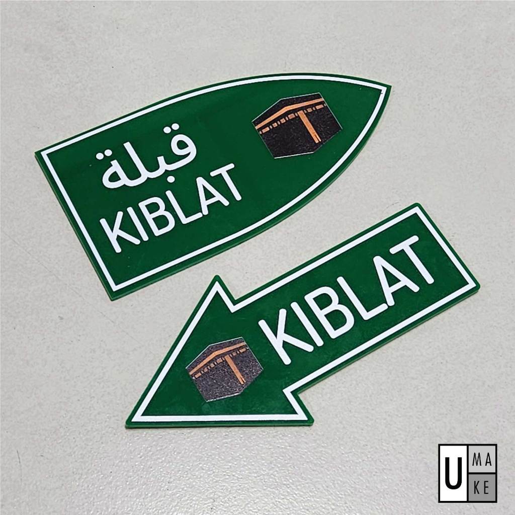 Tanda Arah Kiblat Mekah Penunjuk KIBLAT ARROW / DIRECTION SIGN ACRYLIC ...