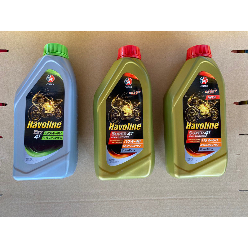 Caltex Havoline Super 4T Semi Synthetic Motorcycle Oil (1L) 15W50 10W40 ...