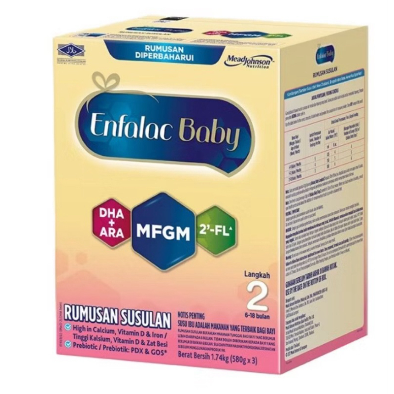 Enfalac Baby Step 2 , 1.16kg ( 580g x 2 ) [ 6-18 Months ] Exp : 03/2026 | Shopee Malaysia