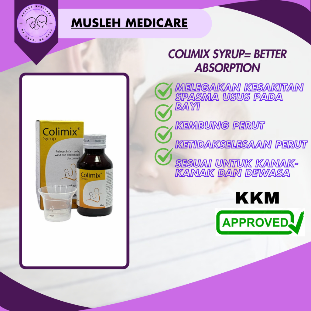 COLIMIX SYRUP 60ML (UBAT ANGIN/ KEMBUNG PERUT KANAK-KANAK & DEWASA ...